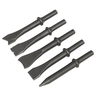Sealey Air Hammer Chisel Set 5pc 120mm .401" Shank Heavy Duty ...