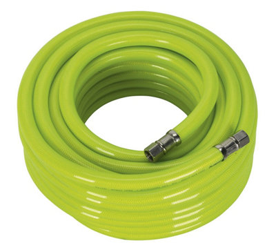 Sealey Air Hose High-Visibility 15m x 10mm with 1/4"BSP Unions