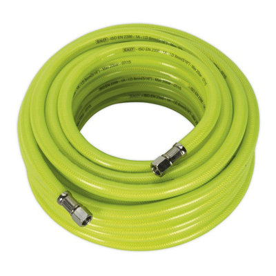 Sealey Air Hose High-Visibility 15m x 8mm with 1/4"BSP Unions