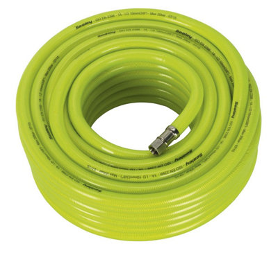 Sealey Air Hose High-Visibility 20m x 10mm with 1/4"BSP Unions