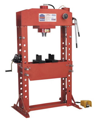 Sealey Air/Hydraulic Press 75 Tonne Floor Type with Foot Pedal YK759FAH