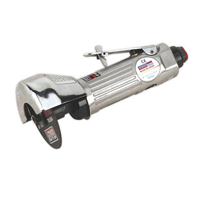 Sealey Air Rotary Cut-Off Tool With Metal Safety Guard 75mm Silver SA25