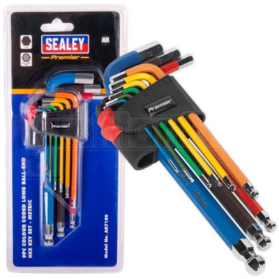 Sealey - AK7193 - Long Torx Drive TRX-Star Allen Key Set Chrome, 9 ...