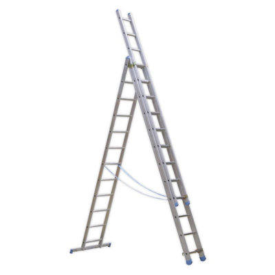 Sealey Aluminium Extension Combination Ladder 3x12 EN 131 ACL312