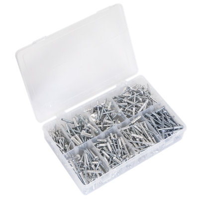 Sealey Aluminium Rivet Assortment 335 Pieces Multipurpose With Box AB079AR