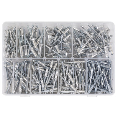 Sealey Aluminium Rivet Assortment 335 Pieces Multipurpose With Box AB079AR