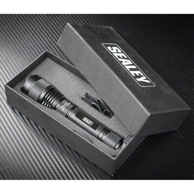 Sealey Aluminium Torch 10W T6 CREE LED Rechargeable With USB Port LED449