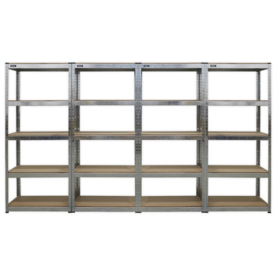 Sealey AP6150GSCOMBO Racking Unit 5 Shelf 150kg Capacity Per Level ...