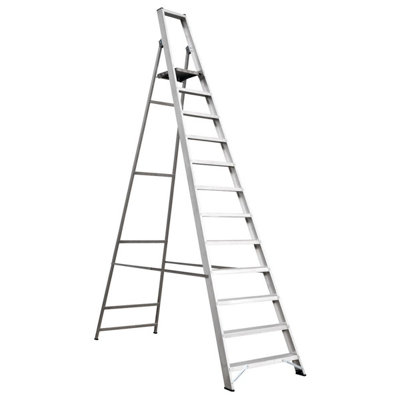 Sealey AXL12 Industrial Step Ladder 12-Tread Aluminium - EN 131