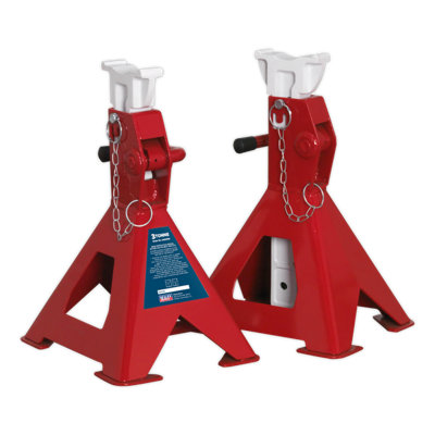 Sealey Axle Stands (Pair) 3tonne Capacity per Stand Auto Rise Ratchet ...