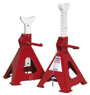 Sealey Axle Stands (Pair) 5 Tonne Capacity per Stand Auto Rise Ratchet ...