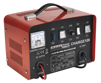 Sealey Battery Charger 8A 12/24V 230V CHARGE106 | DIY at B&Q