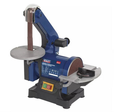 Sealey Belt Disc Sander 25 x 762mm Diameter 125mm 250W/230V Bench ...