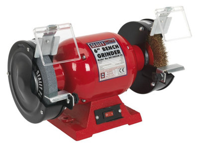 Sealey Bench Grinder 150mm With Wire Wheel 370W/230V 3-Pin Plug BG150XLW/98