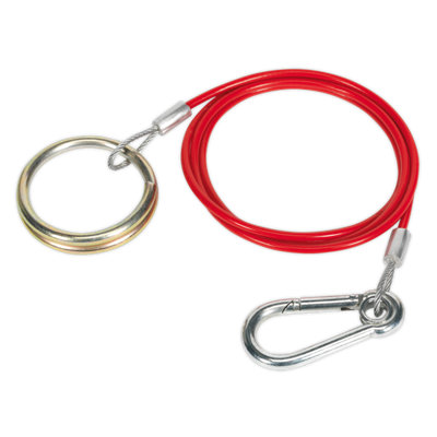 Sealey Breakaway Cable With Heavy Duty Split Ring & Securing Clip 1m x ...