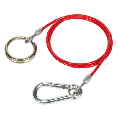 Sealey Breakaway Cable With Heavy Duty Split Ring & Securing Clip 1m x ...