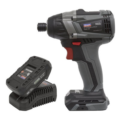 Sealey Brushless Impact Driver Kit 1/4" Hex 20V 2Ah SV20 Series ...
