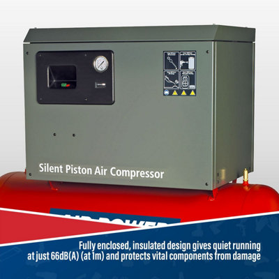 Sealey Compressor 270L Belt Drive 7.5hp 3ph 2-Stage with Cast Cylinders ...