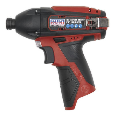 Sealey Cordless Impact Driver 1/4"Hex Drive 80Nm 12V SV12 Series - Body ...