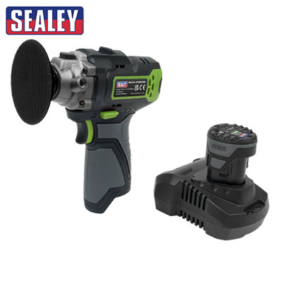 Sealey Cordless Polisher 75mm 10.8V 2Ah Variable Speed Control Trigger ...