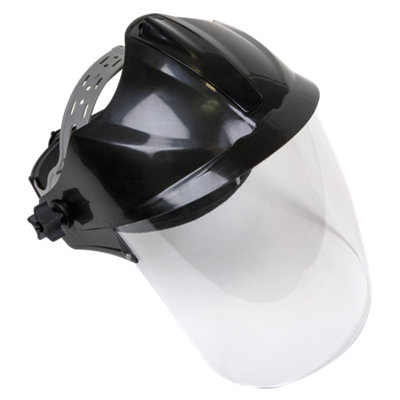 Sealey Deluxe Brow Guard with Aspherical Polycarbonate Full Face Shield ...