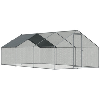 Sealey DG280 Dellonda Walk-In Galvanized Steel Chicken Run with Roof ...