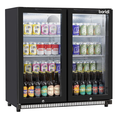 SEALEY DH272 BARIDI HINGED DOUBLE DOOR, BACK BAR DRINKS FRIDGE/COOLER ...