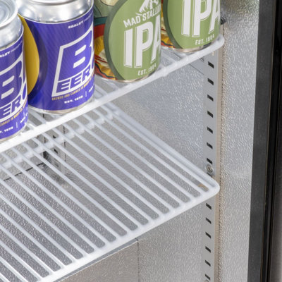 SEALEY DH272 BARIDI HINGED DOUBLE DOOR, BACK BAR DRINKS FRIDGE/COOLER ...