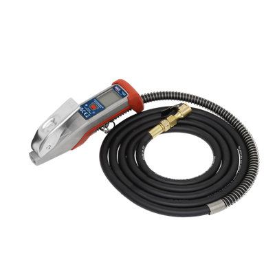 Sealey Digital Tyre Inflator 2.7m Flexible Hose With Clip-On Connector ...