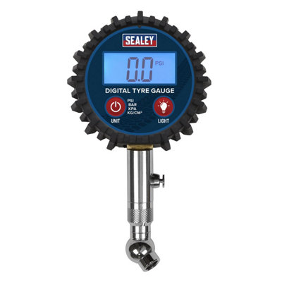 Sealey Digital Tyre Pressure Gauge With Swivel Head & Quick Release TST001