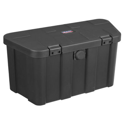 Sealey Durable Weatherproof Trailer Storage Box With Lock 45L Black STB690