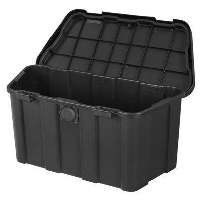Sealey Durable Weatherproof Trailer Storage Box With Lock 45L Black STB690