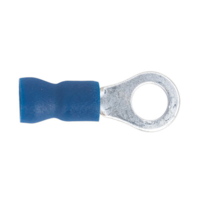 Sealey Easy Entry Ring Terminal 5.3mm 2BA Blue For Cables 16-14 AWG ...