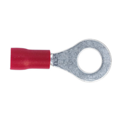Sealey Easy Entry Ring Wire Terminal 6.4mm Electrical Red Pack of 100 ...