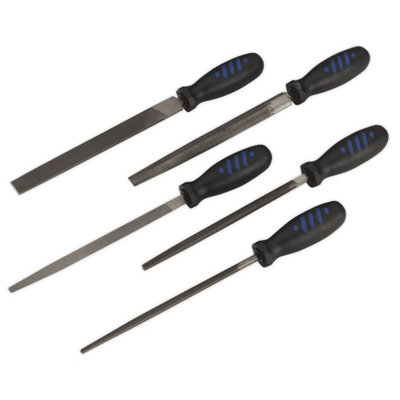 Sealey Engineers File Set With Comfort Grip Handles 5 Pieces 200mm ...
