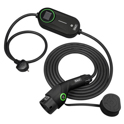 Sealey EVAC2 Adjustable (3.5kW) Type 2 to UK 3-Pin Plug Portable EV ...