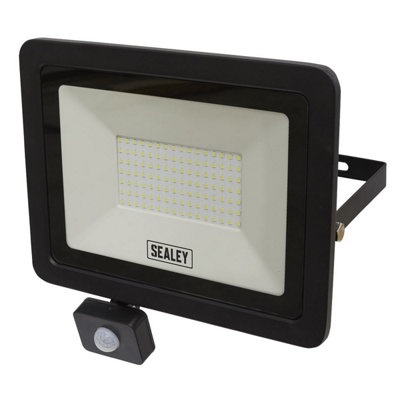 Sealey Extra Slim Floodlight with PIR Sensor 100W SMD LED LED115PIR ...