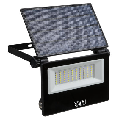 Sealey Extra-Slim Solar Floodlight With Wall Bracket 30W SMD LED 3000LM ...