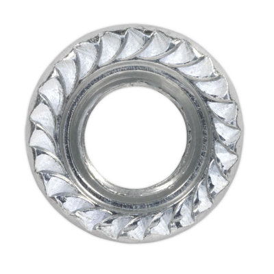 Sealey Flange Nut Serrated M10 Zinc Pack of 100 FN10