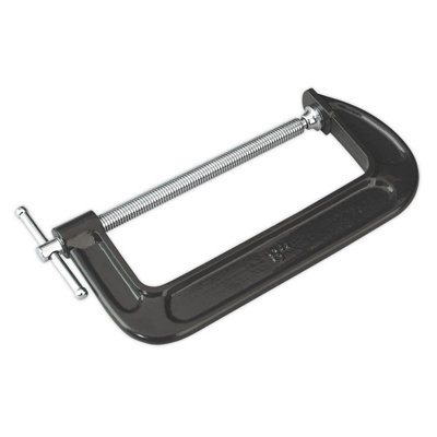 SEALEY G-CLAMP FITTED WITH SWIVEL TIP TO REDUCE MARKING LENGTH 200MM AK6008