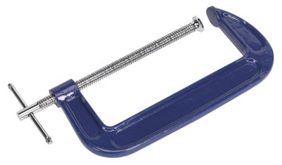 Sealey G-Clamp Fitted With Swivel Tip To Reduce Marking Length 200mm AK6008