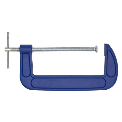 SEALEY G-CLAMP FITTED WITH SWIVEL TIP TO REDUCE MARKING LENGTH 200MM AK6008