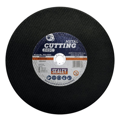 Sealey General-Purpose Flat Cutting Disc 355 x 3mm 25.4mm Bore PTC/355C