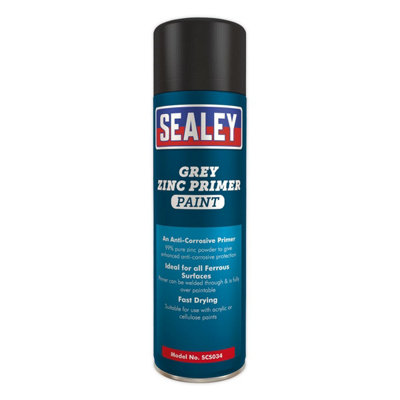 Sealey Grey Zinc Primer Paint 500ml SCS034S
