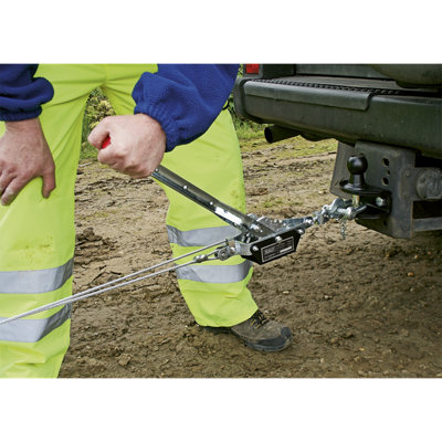 Sealey Hand Power Puller With Ratchet Safety Device 1000kg Capacity HP1000