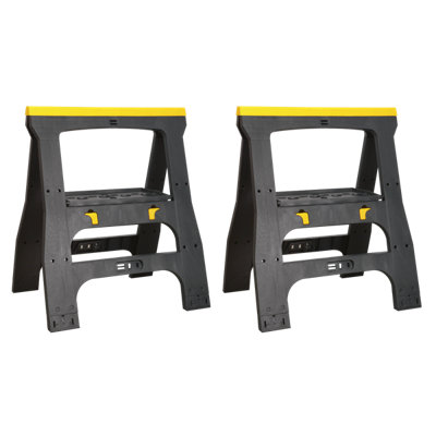 Sealey Heavy Duty Folding Composite Trestles Fully Collapsible 4 Hooks ...