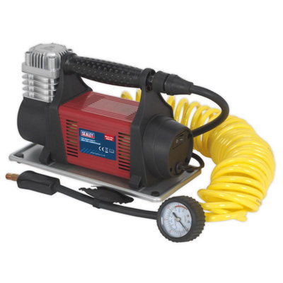 Sealey Heavy Duty Mini Air Compressor 12V Maximum Pressure 100PSI MAC06
