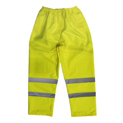 Sealey Hi-Vis Yellow Fully Waterproof Reflective Trousers Pants ...