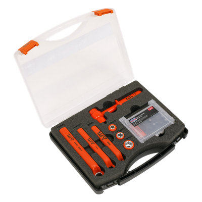 Sealey Hybrid/Electric Vehicle Battery Tool Box Kit 19 Pcs 1/4" Drive ...