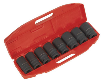 SEALEY IMPACT SOCKET SET 8PC DEEP 3/4"SQ DRIVE METRIC AK885